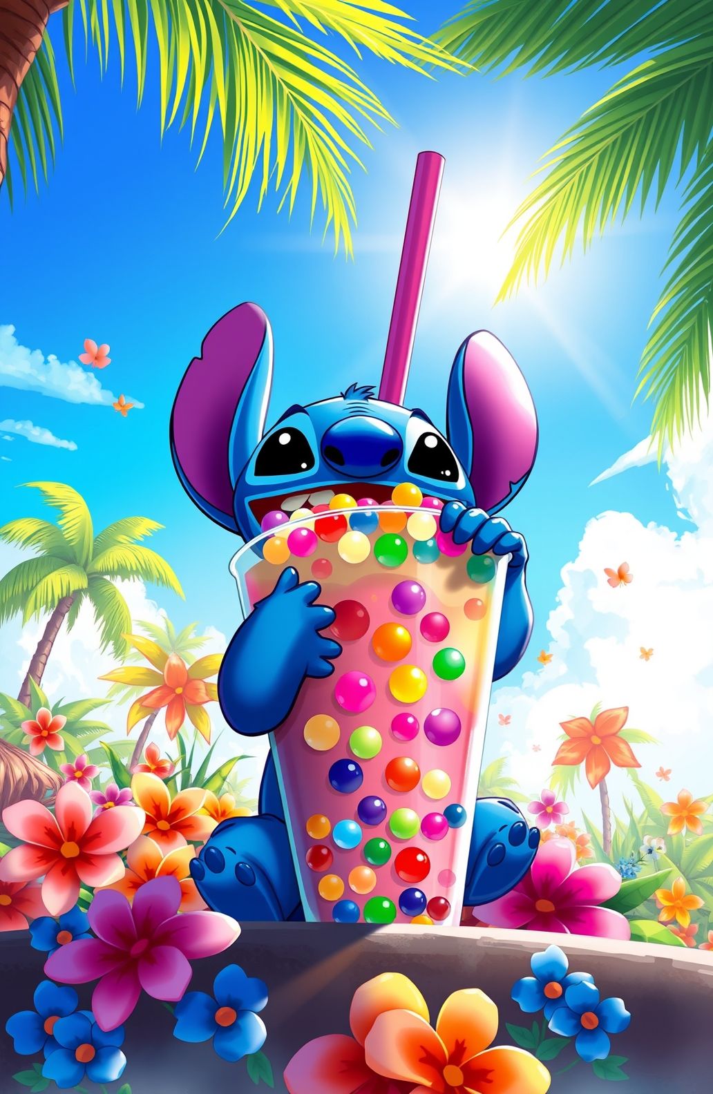 🔥 [40+] Stitch Drinking Boba Wallpapers | WallpaperSafari