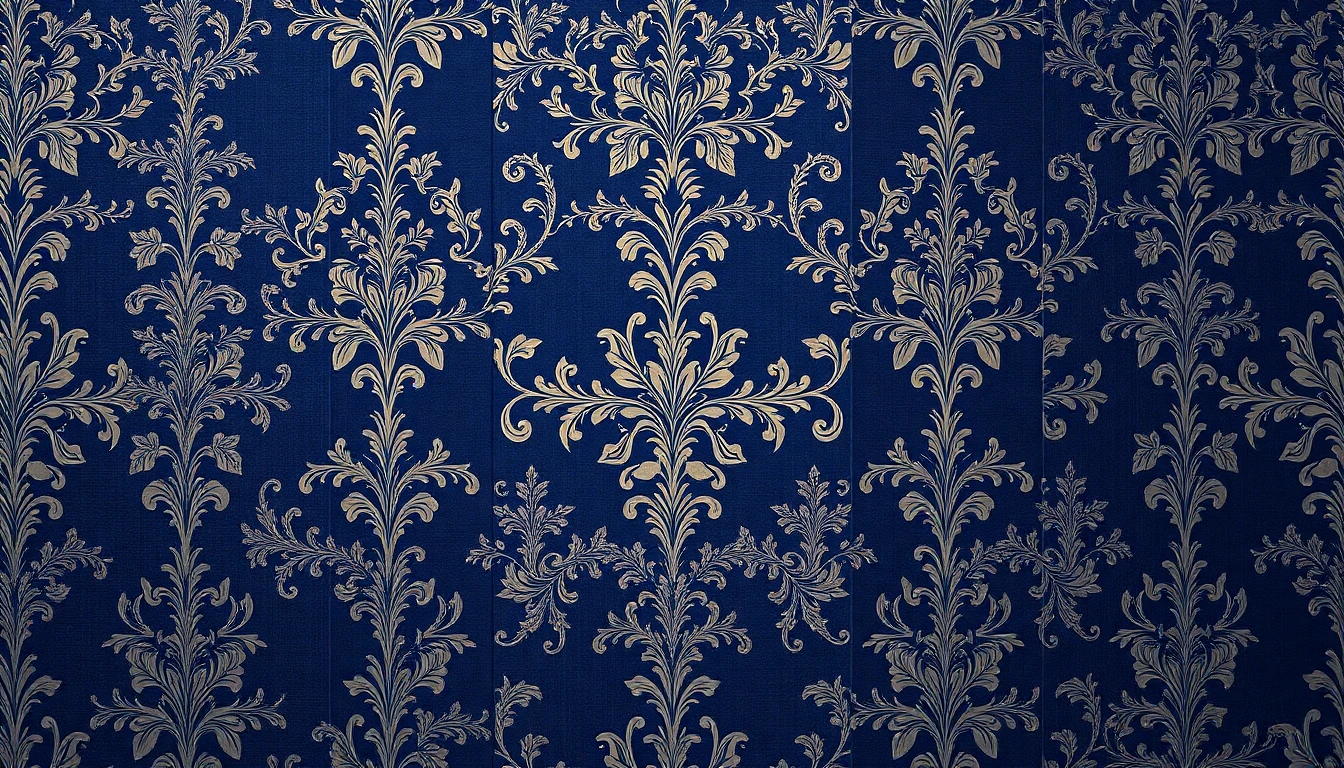 🔥 Free Download Dark Blue Damask Wallpaper by @randallgilmore | WallpaperSafari