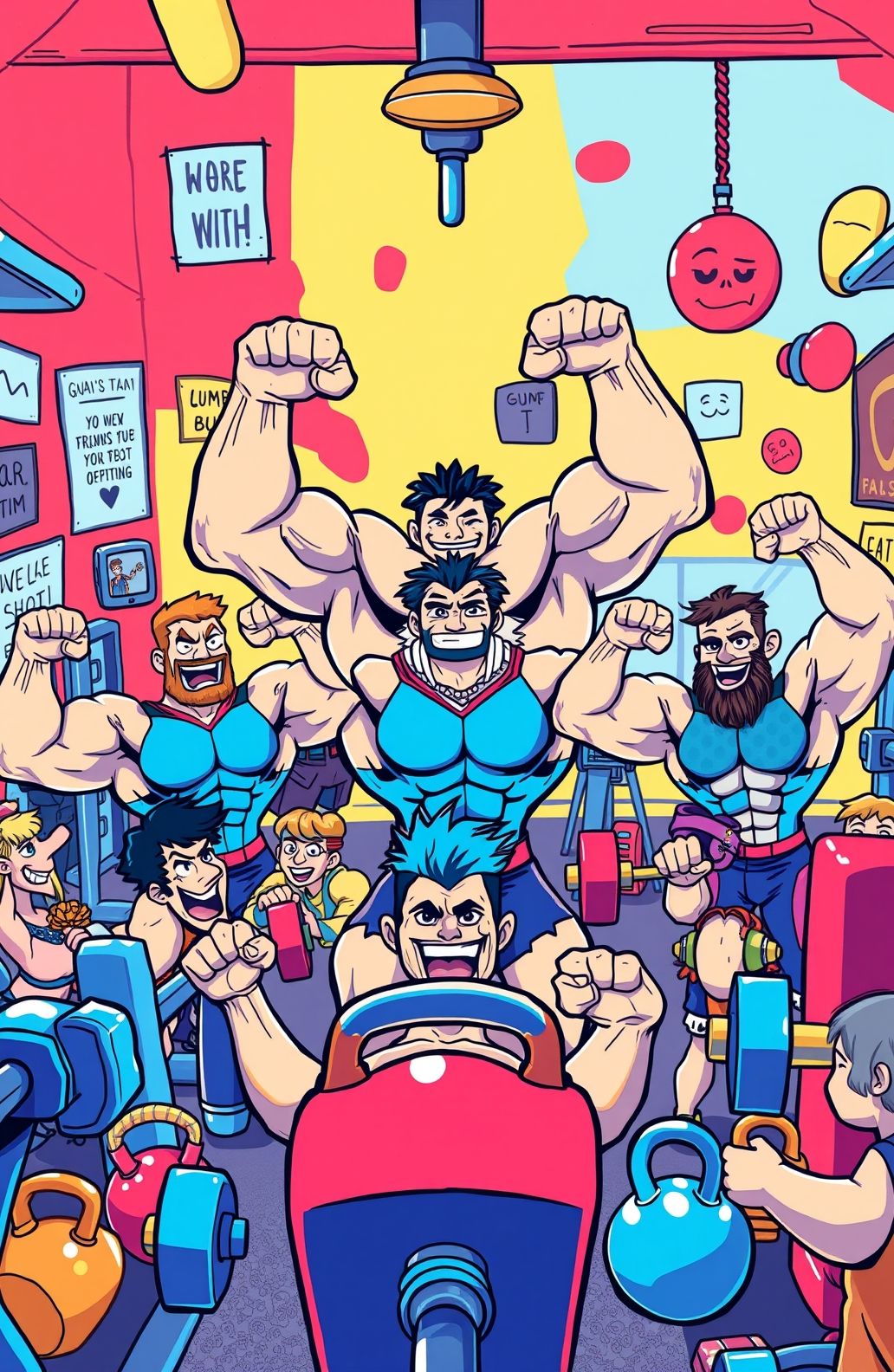 🔥 Free Download Cartoon Bodybuilding Wallpaper by @csanchez40 ...