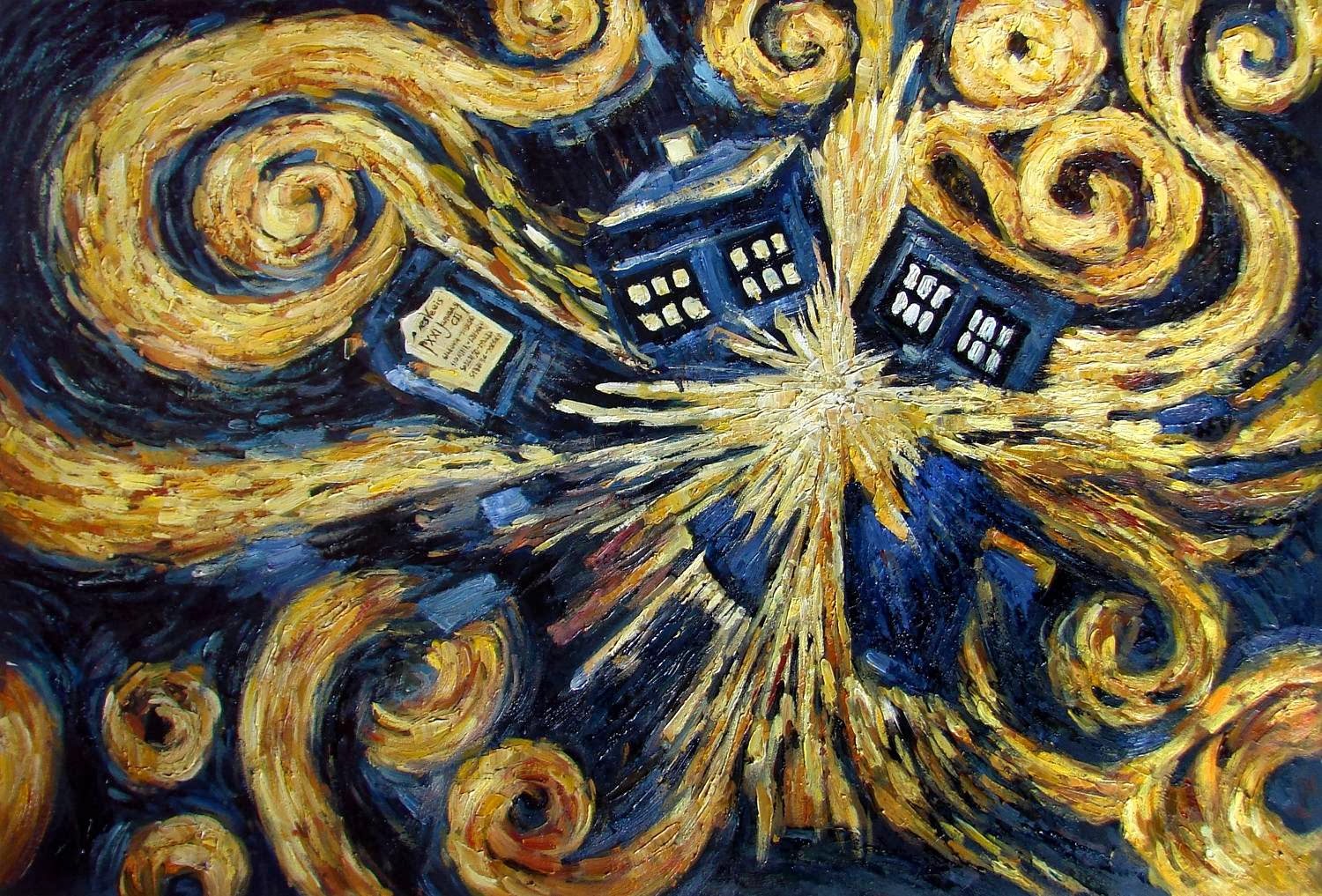 Tardis Van Gogh Wallpaper WallpaperSafari Tardis Van Gogh Wallpaper WallpaperSafari