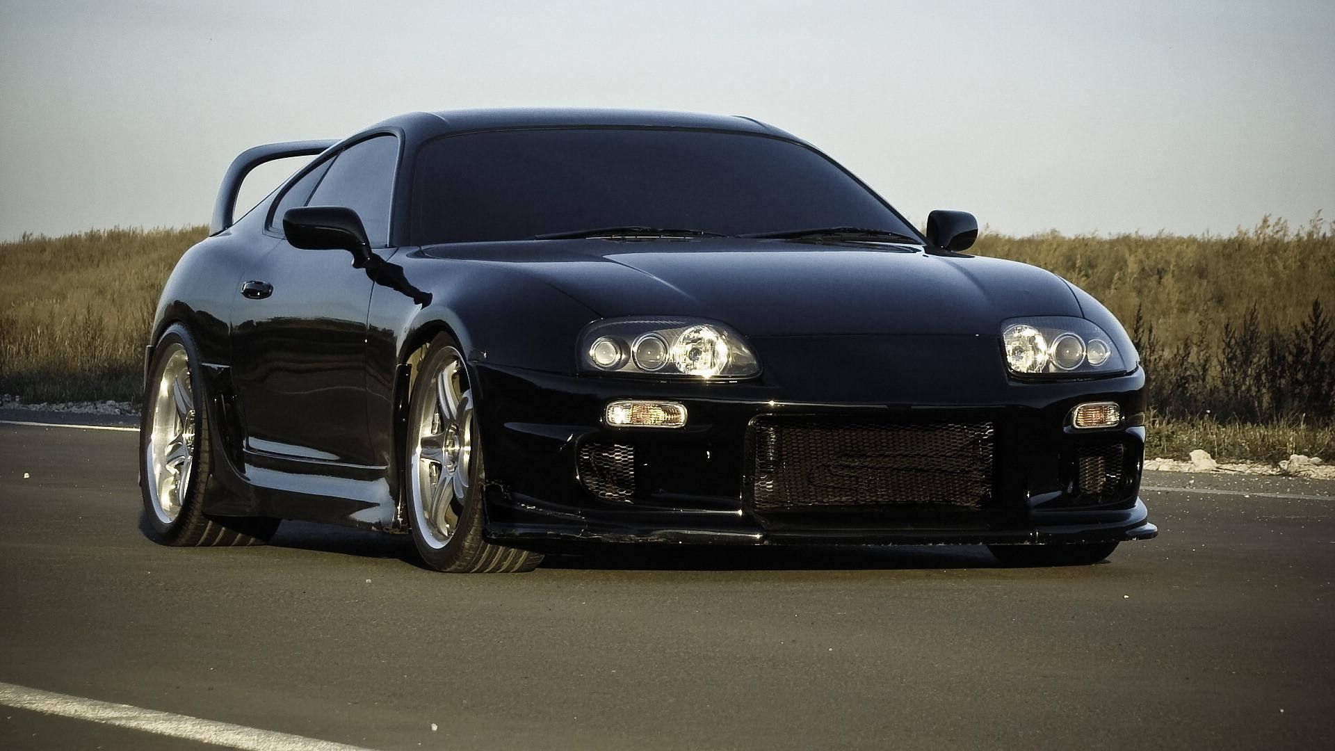🔥 Free Download Toyota Supra Black 4k 1440p Resolution Hd Wallpaper ...