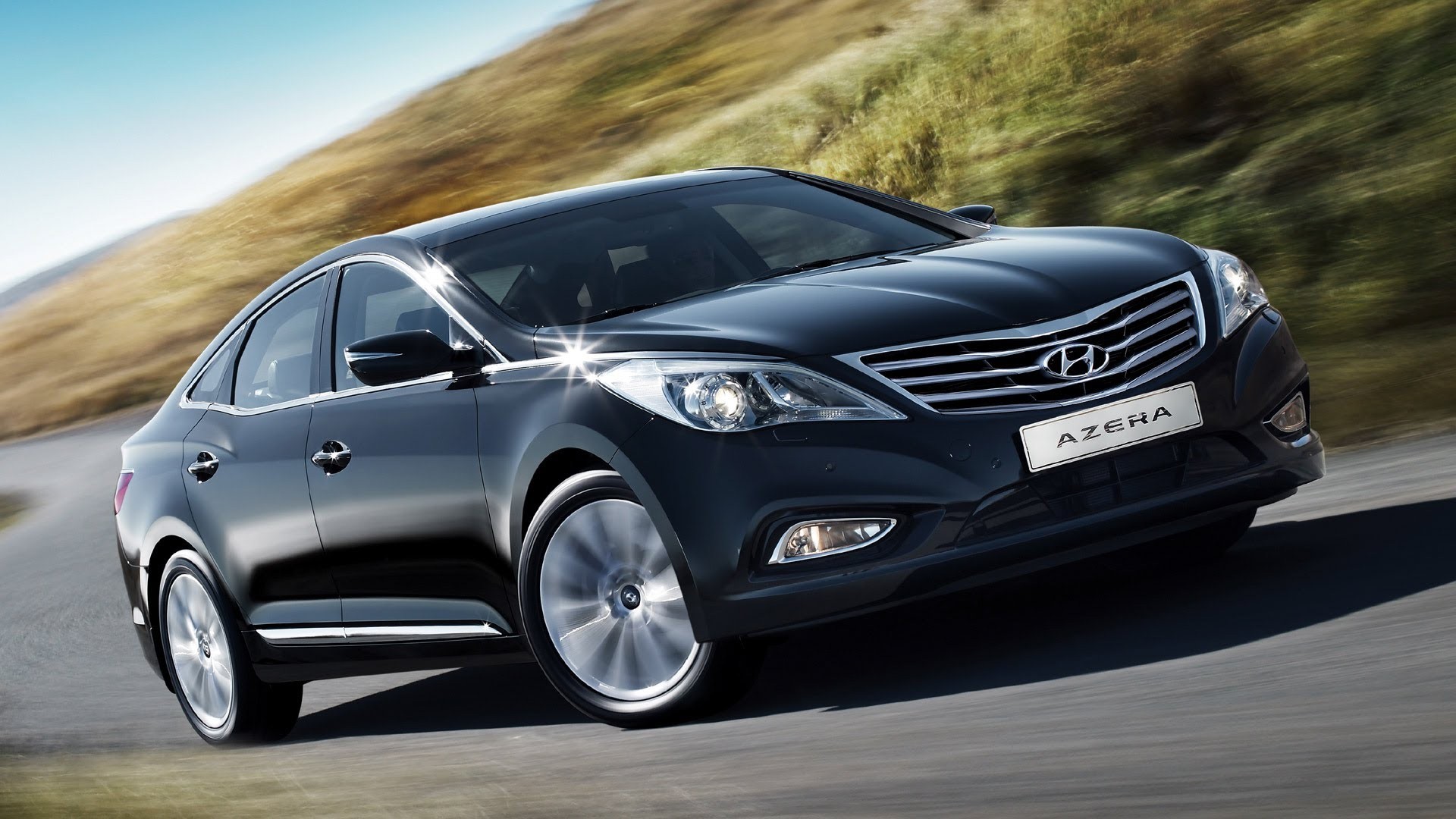 🔥 Free Download New Hyundai Azera Luxury Black Car On Road by ...