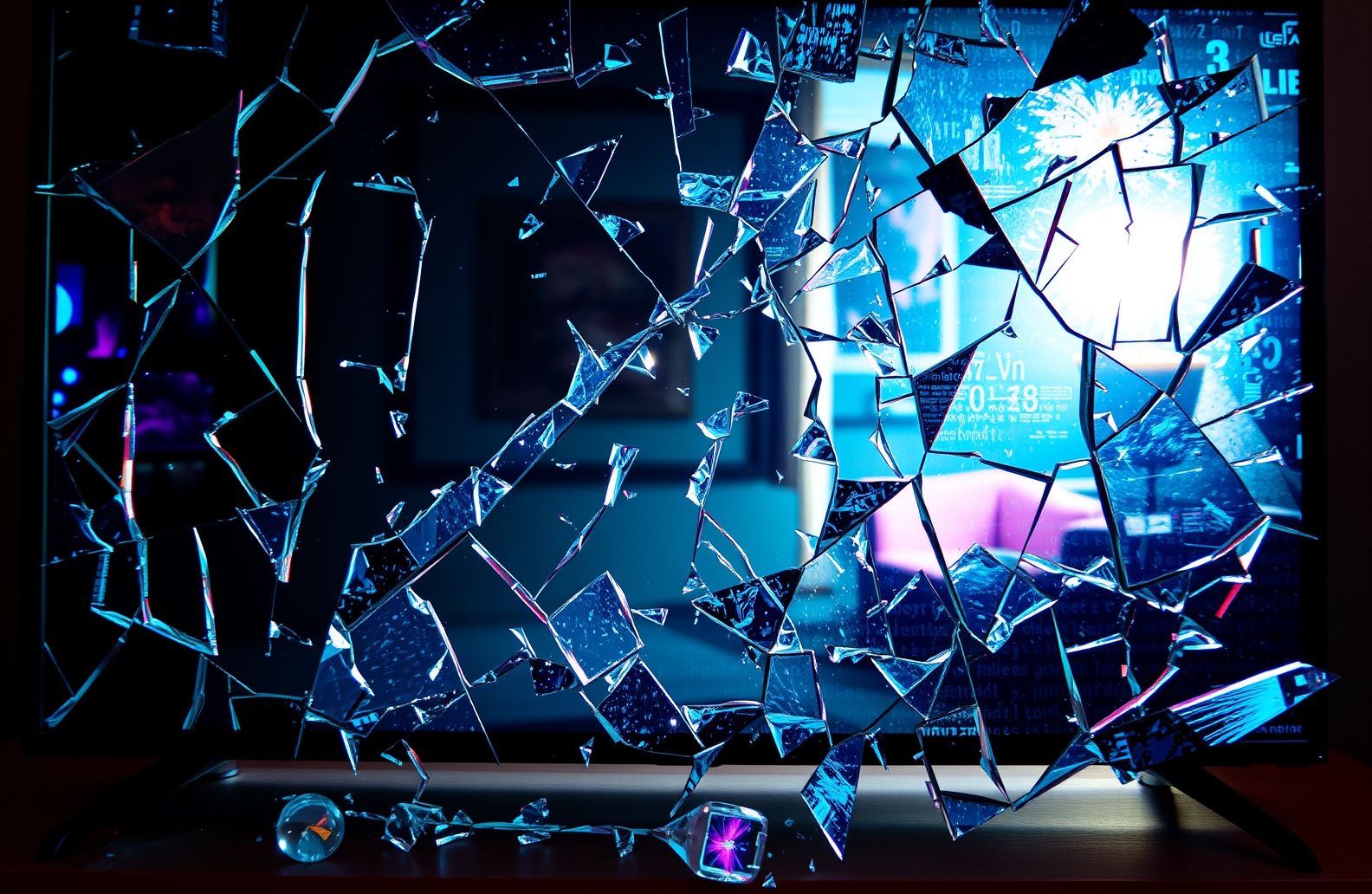 🔥 Free Download Broken Tv Screen Wallpaper Hd Black Background by ...