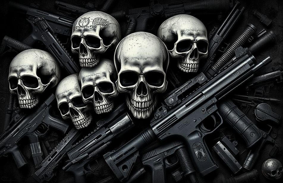 🔥 Free Download Skulls And Guns Wallpaper by @shannoncole | WallpaperSafari