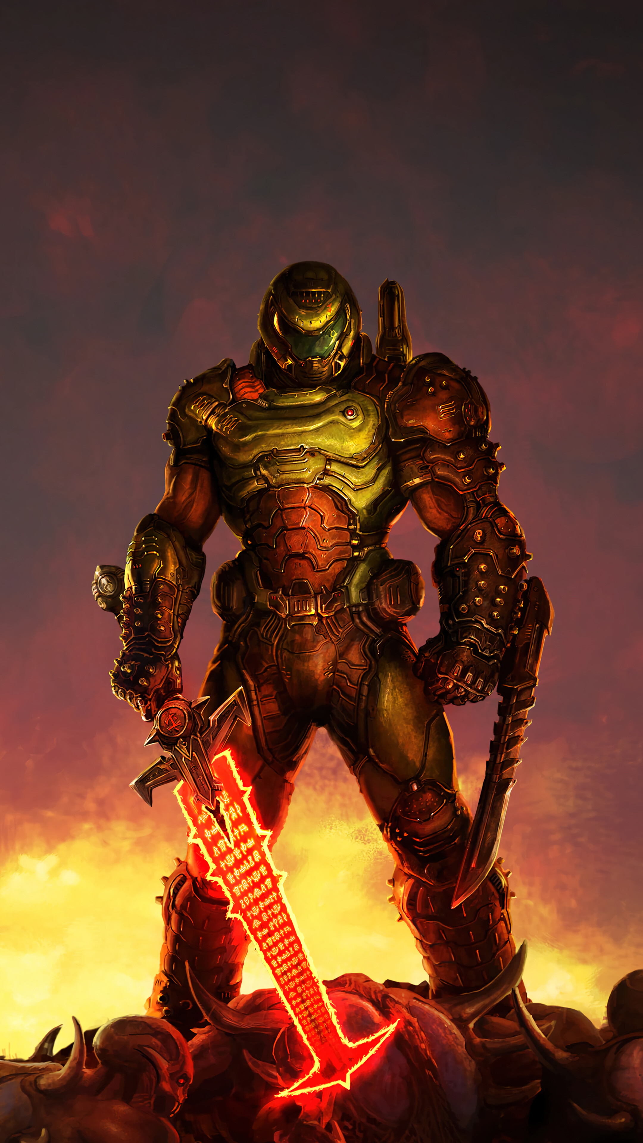 🔥 Free Download Doom Slayer Eternal J Phone 4k Wallpaper by @dianafrye ...