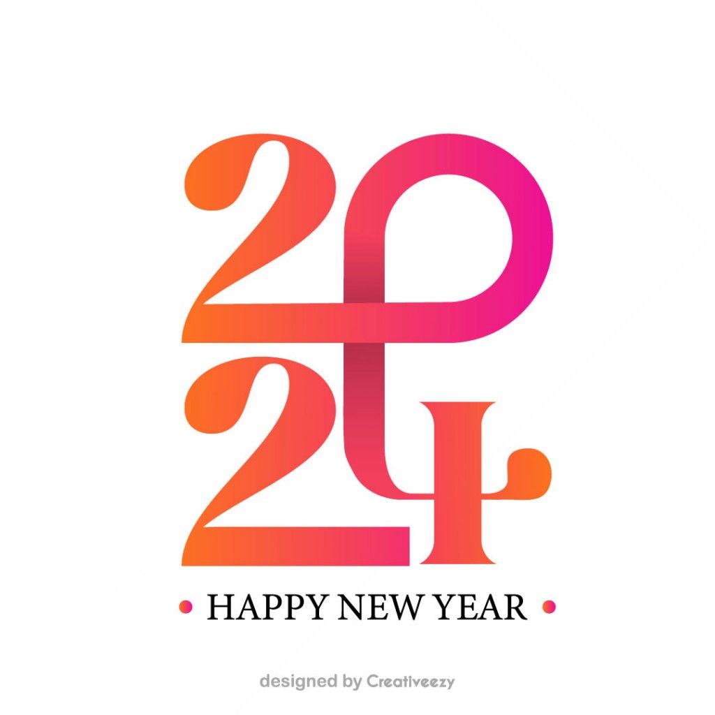 🔥 Free Download Happy New Year Custom Colorful Text On White Background ...