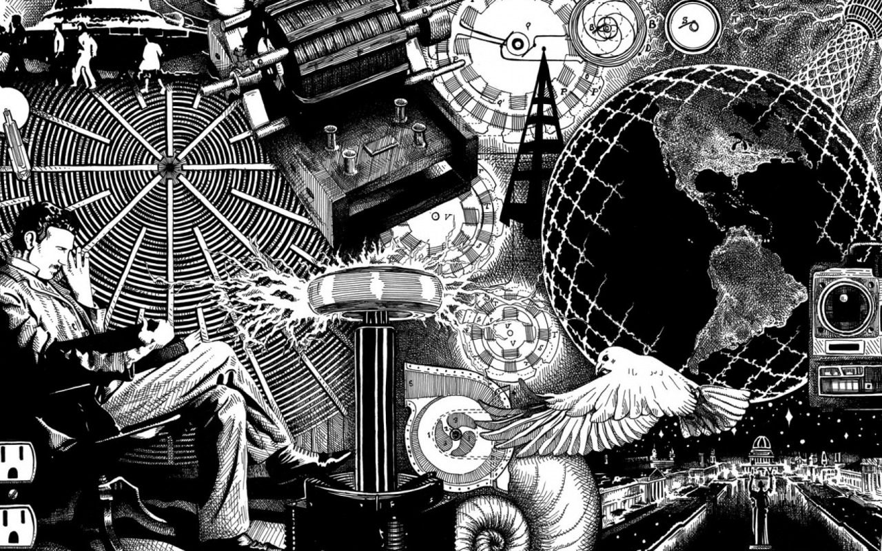 🔥 Free Download Wallpaper Tesla Einstein Franklin Mendel Faraday by ...