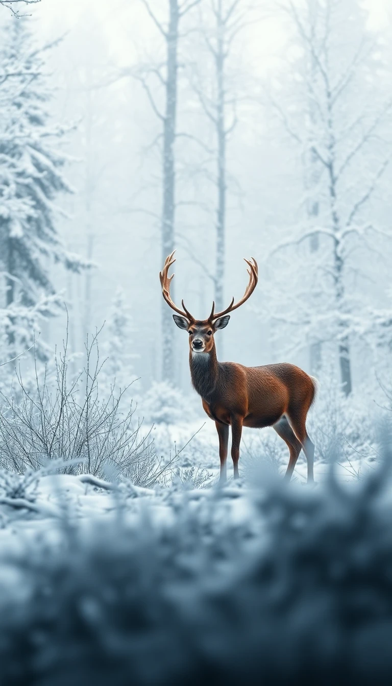 🔥 Free Download Winter Deer Wallpaper Background by @dreynolds69 ...
