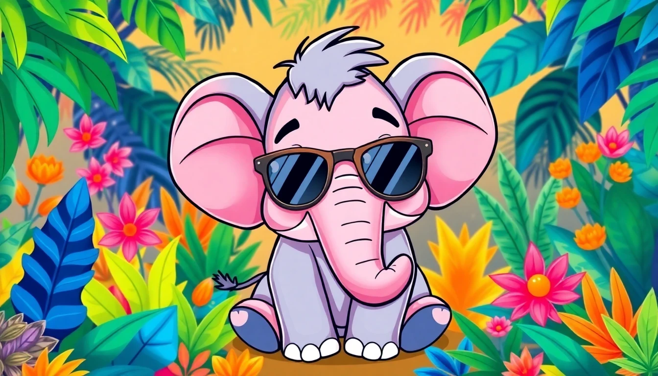 🔥 [50+] Cut Cool Cartoon Elephant Wallpapers | WallpaperSafari