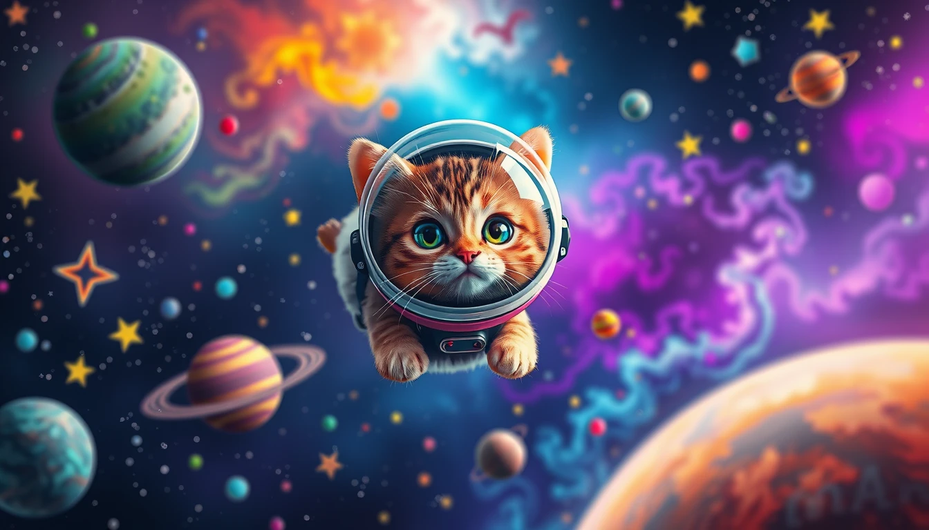 🔥 Download Space Cat Wallpaper by @deborahpetty | Space Cat Wallpapers, Lol Cat Wallpapers ...