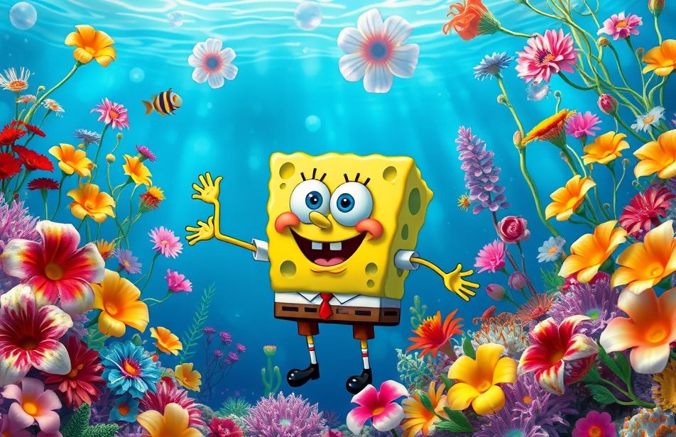 🔥 Free Download Spongebob Flower Background by @smoore7 | WallpaperSafari