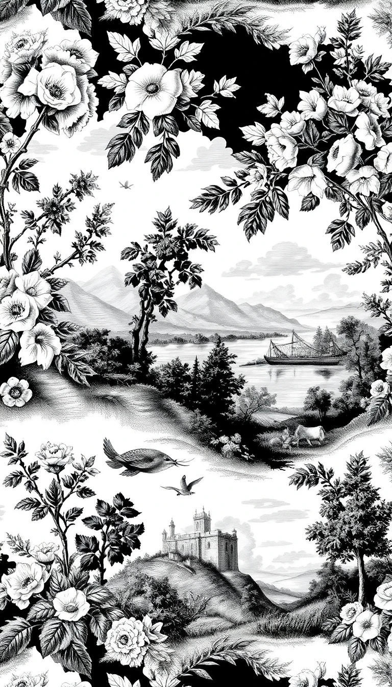 🔥 [40+] Black & White Toile Wallpapers | WallpaperSafari
