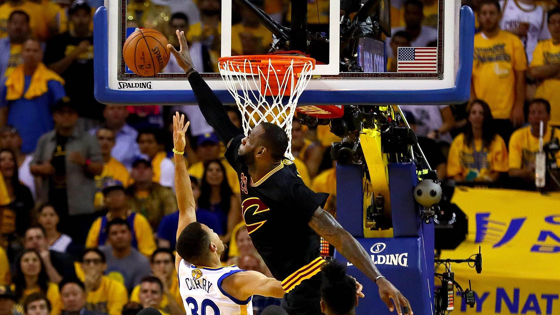 🔥 Free Download Lebron James Blocking Steph Curry Wallpaper by ...
