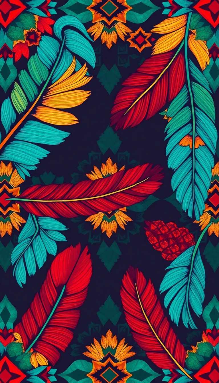 🔥 Free Download Aztec Feather Wallpaper by @jgarcia48 | WallpaperSafari