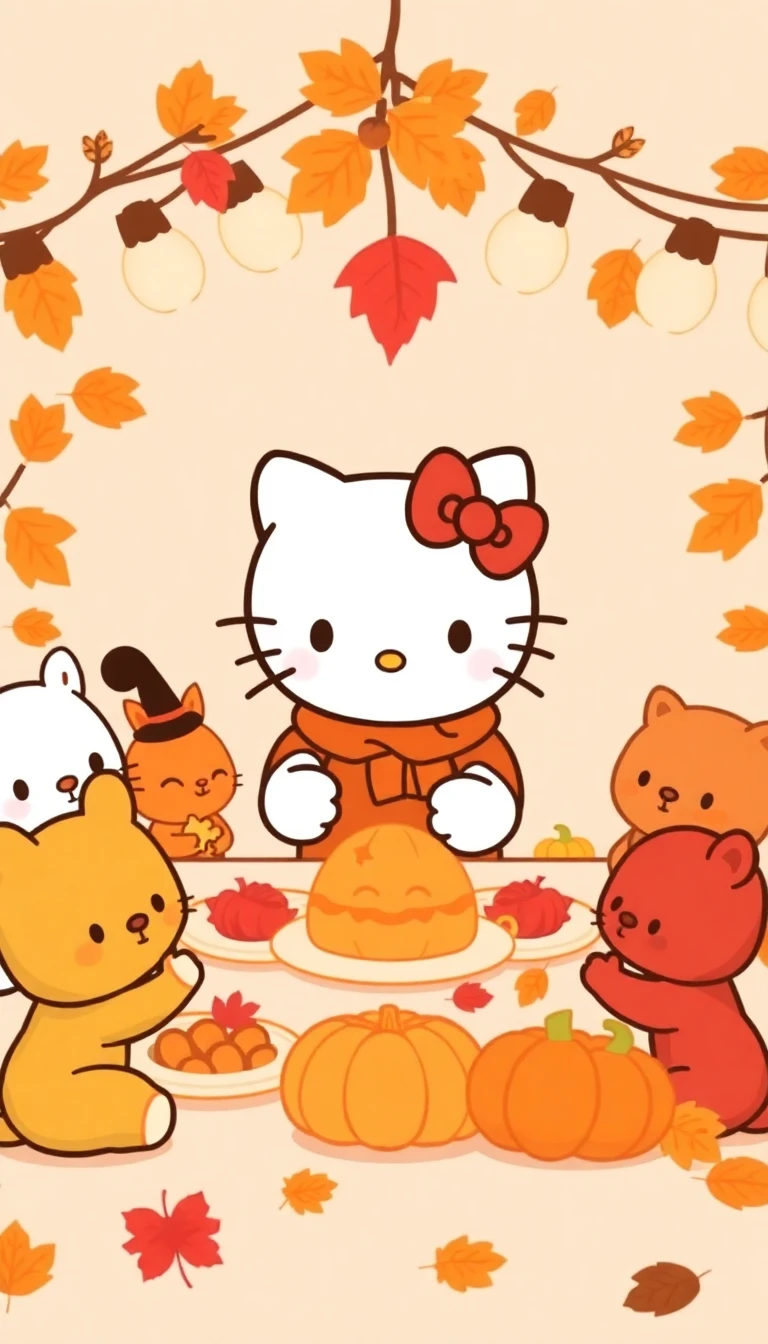 🔥 Free Download Hello Kitty Thanksgiving Wallpaper by @monicacarter ...