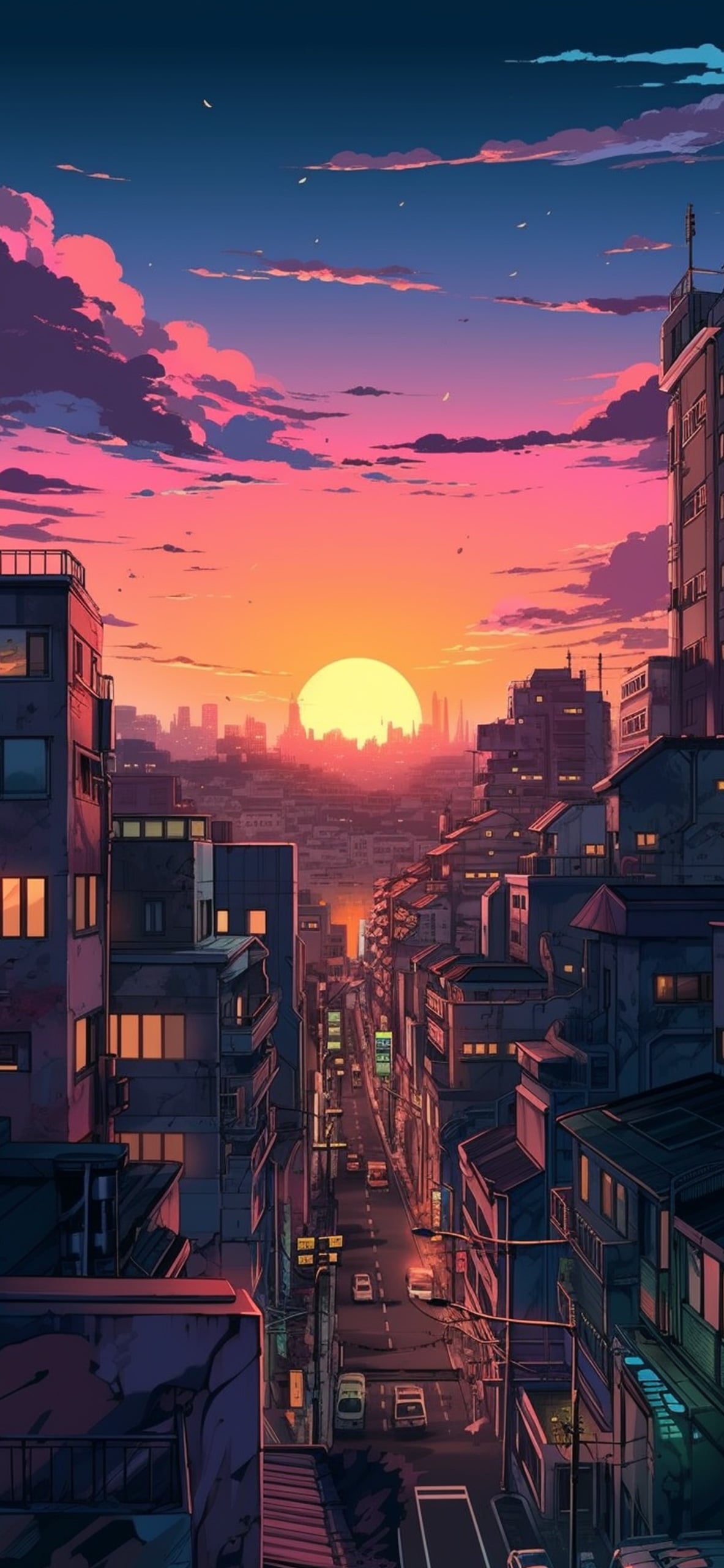 🔥 [30+] Anime City Wallpapers | WallpaperSafari