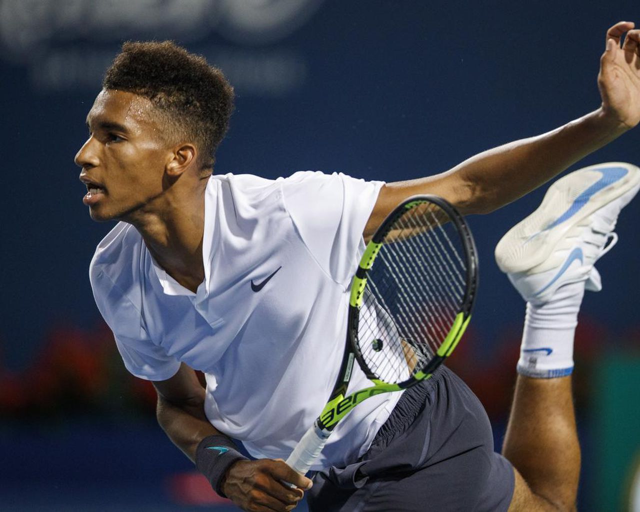 🔥 Free Download Felix Auger Aliassime Focused On Receiving Wallpaper by ...