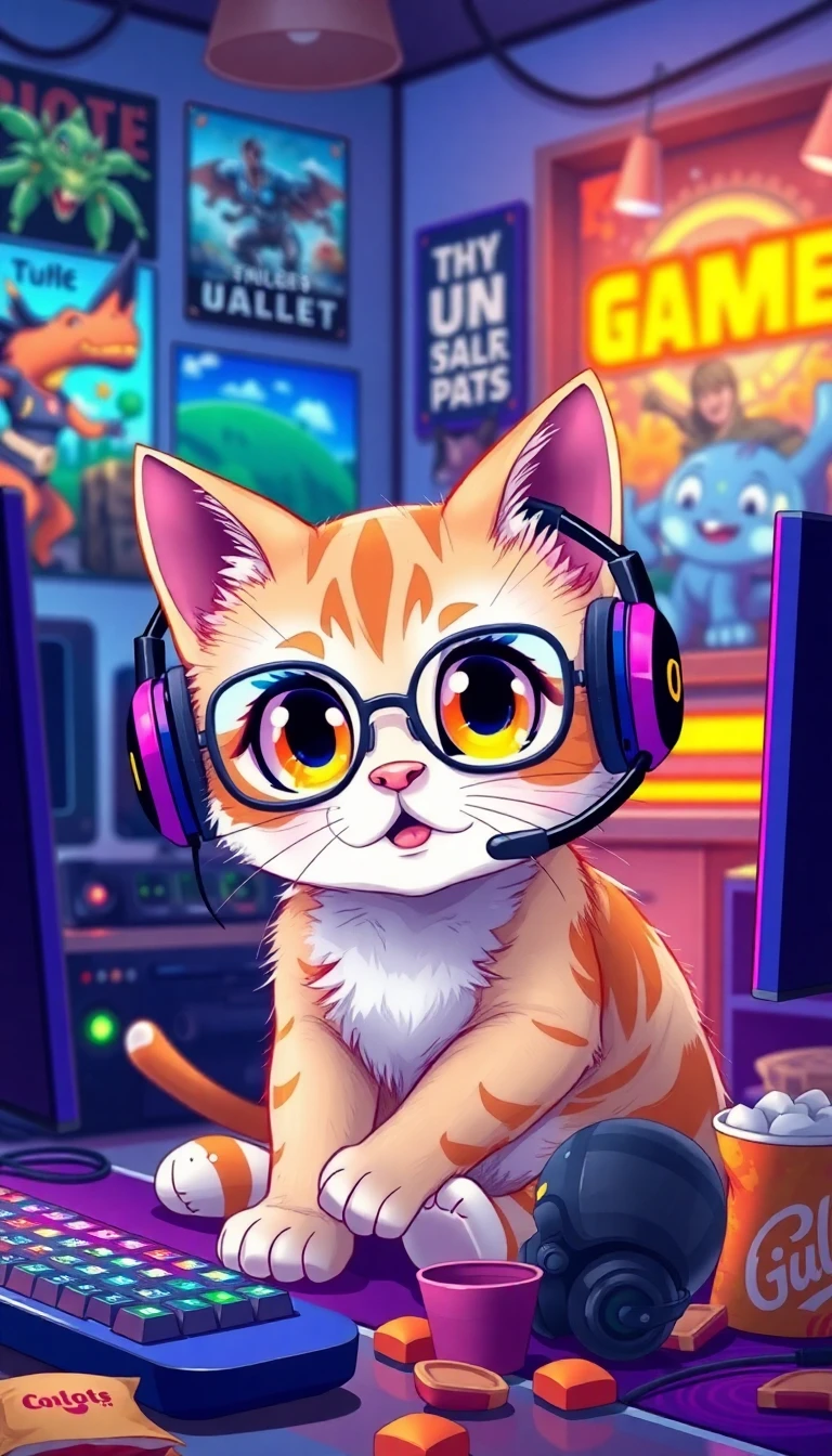 🔥 [40+] Anime Cat Gamer Wallpapers | WallpaperSafari