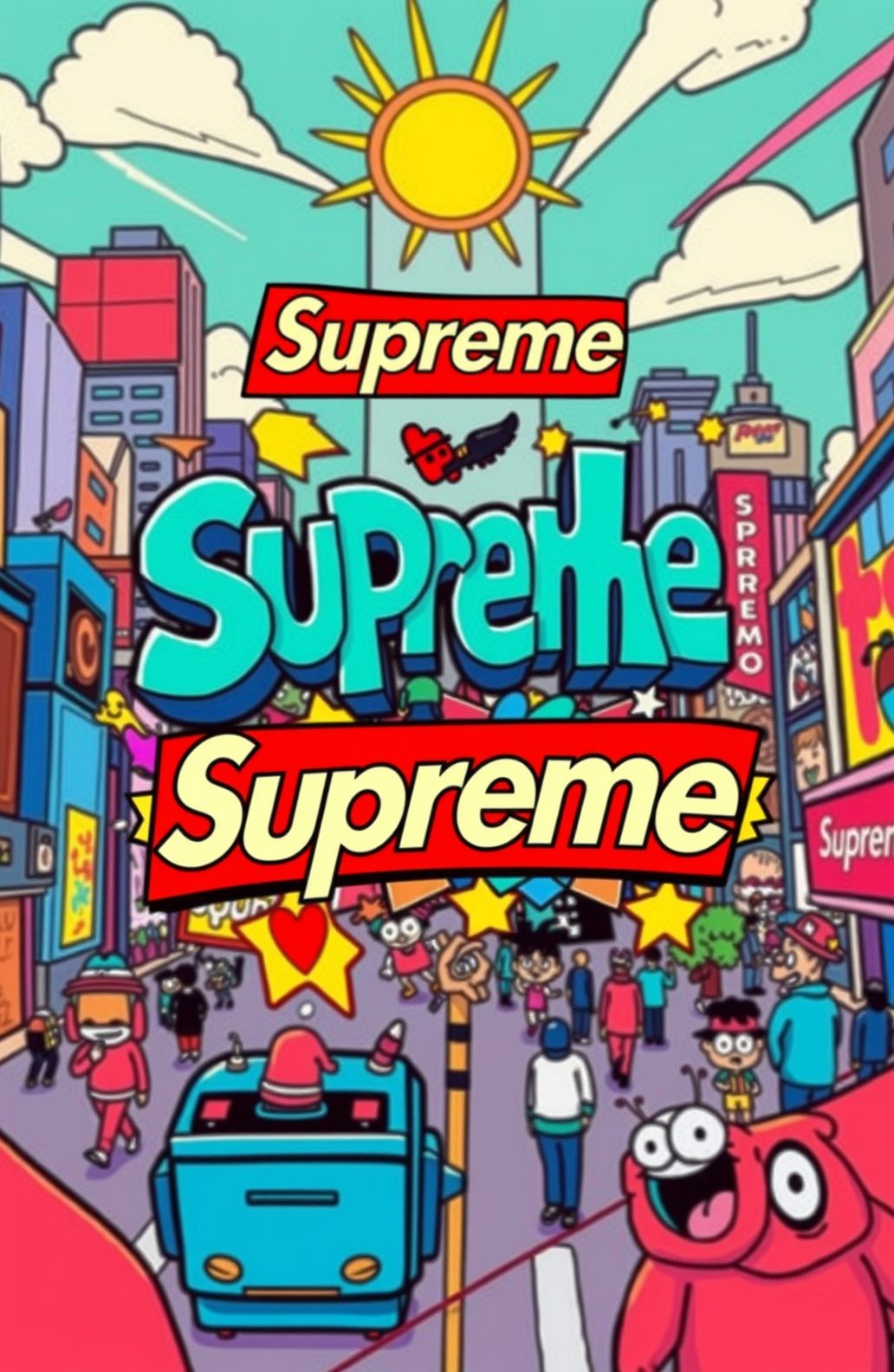 🔥 Free Download Supreme Cartoon Wallpaper by @thomasbriggs ...