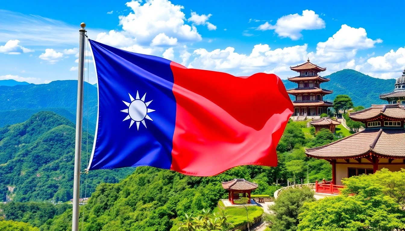 Taiwanese Flag Wallpaper 1920x1080