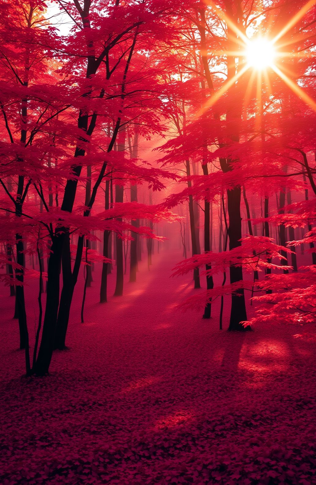 🔥 Free Download Red Forest Wallpaper by @jeanettethomas | WallpaperSafari