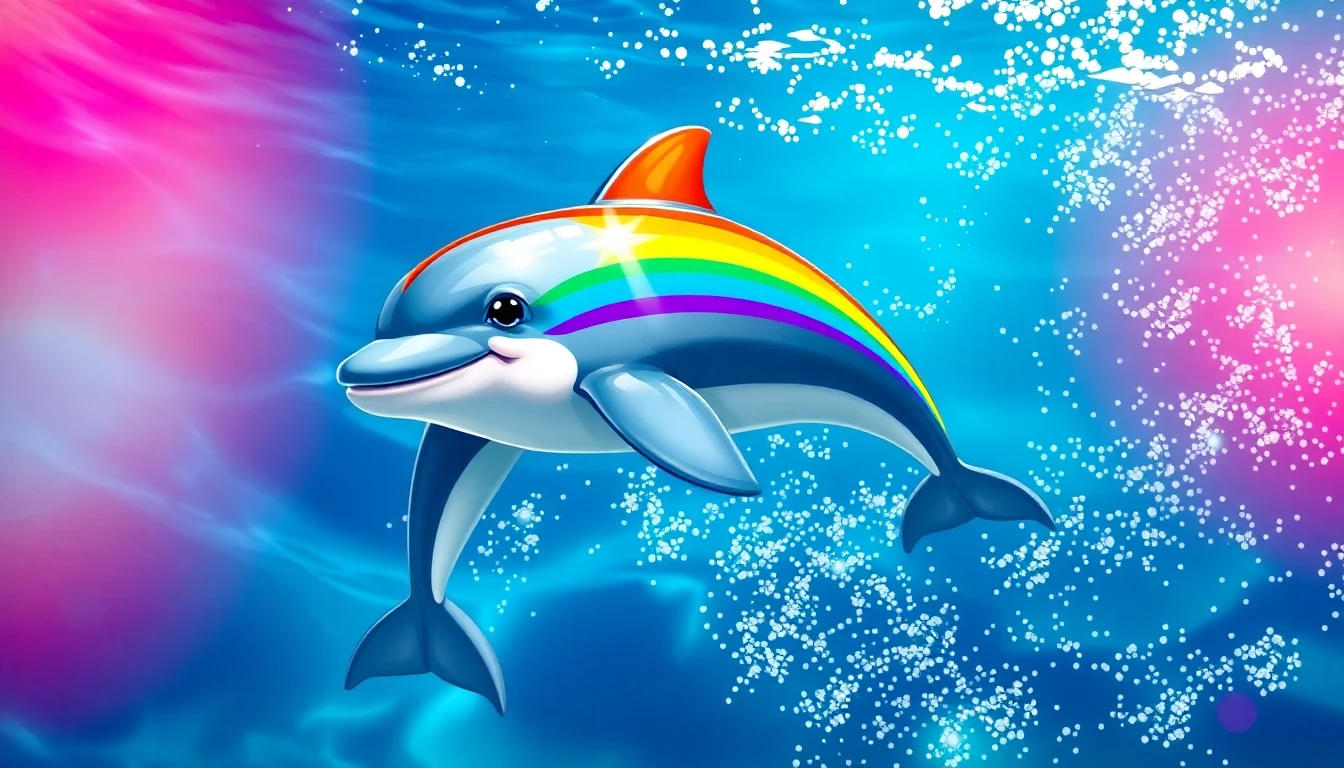 🔥 Free Download Rainbow Striped Dolphin Wallpaper Image by @susanp31 ...