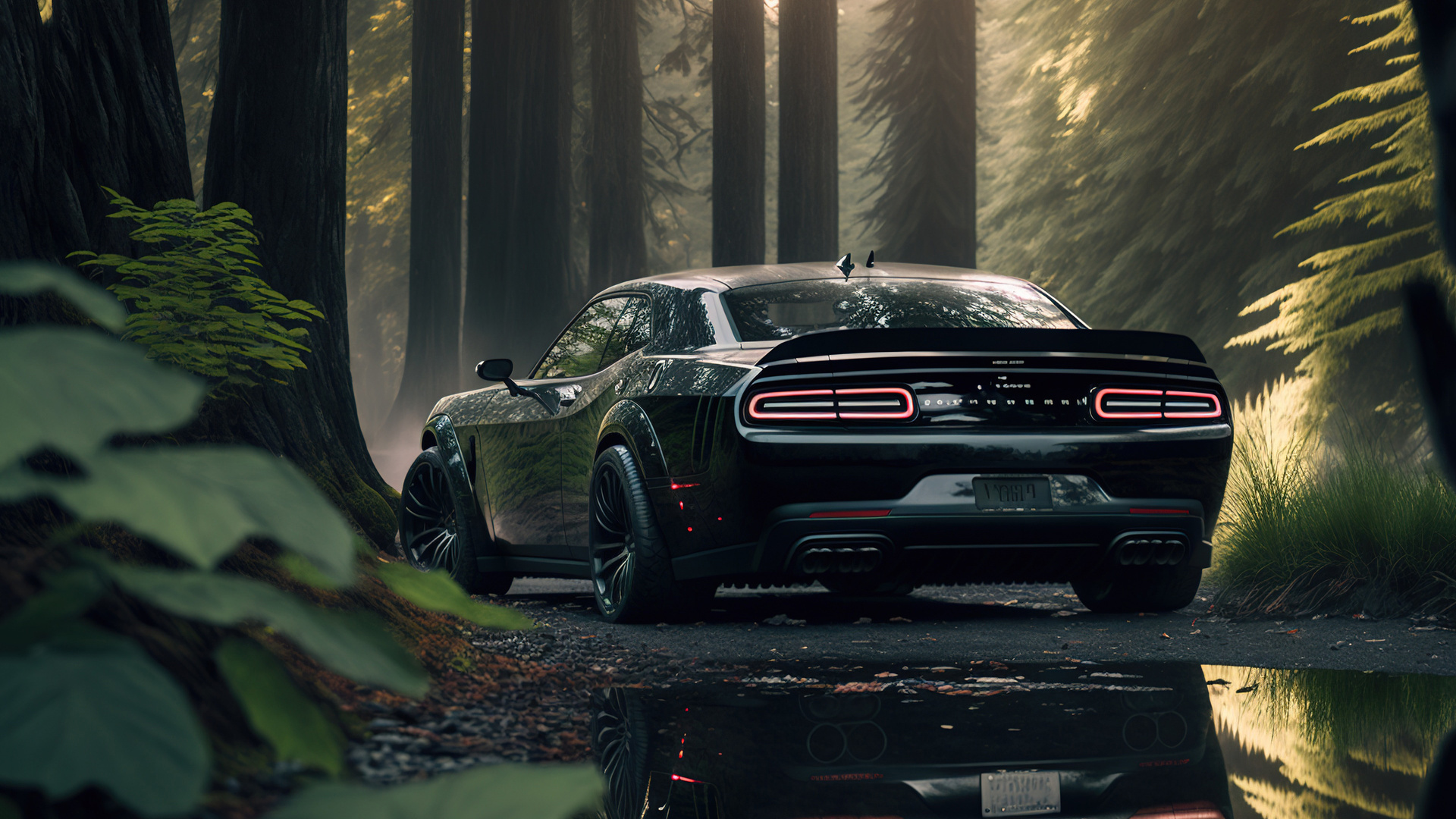 🔥 Free Download Wallpaper Dodge Challenger Car Black Dark by @mobrien32 ...