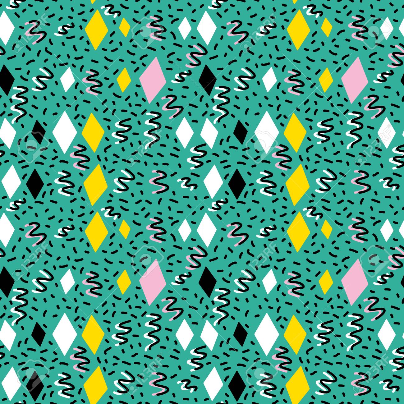 free-download-geometric-elements-memphis-postmodern-retro-fashion-style