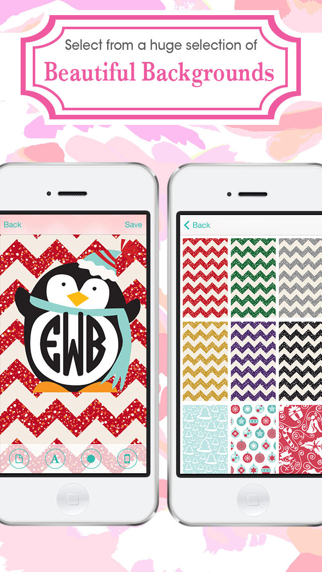 Chevron Background With Monogram Maker