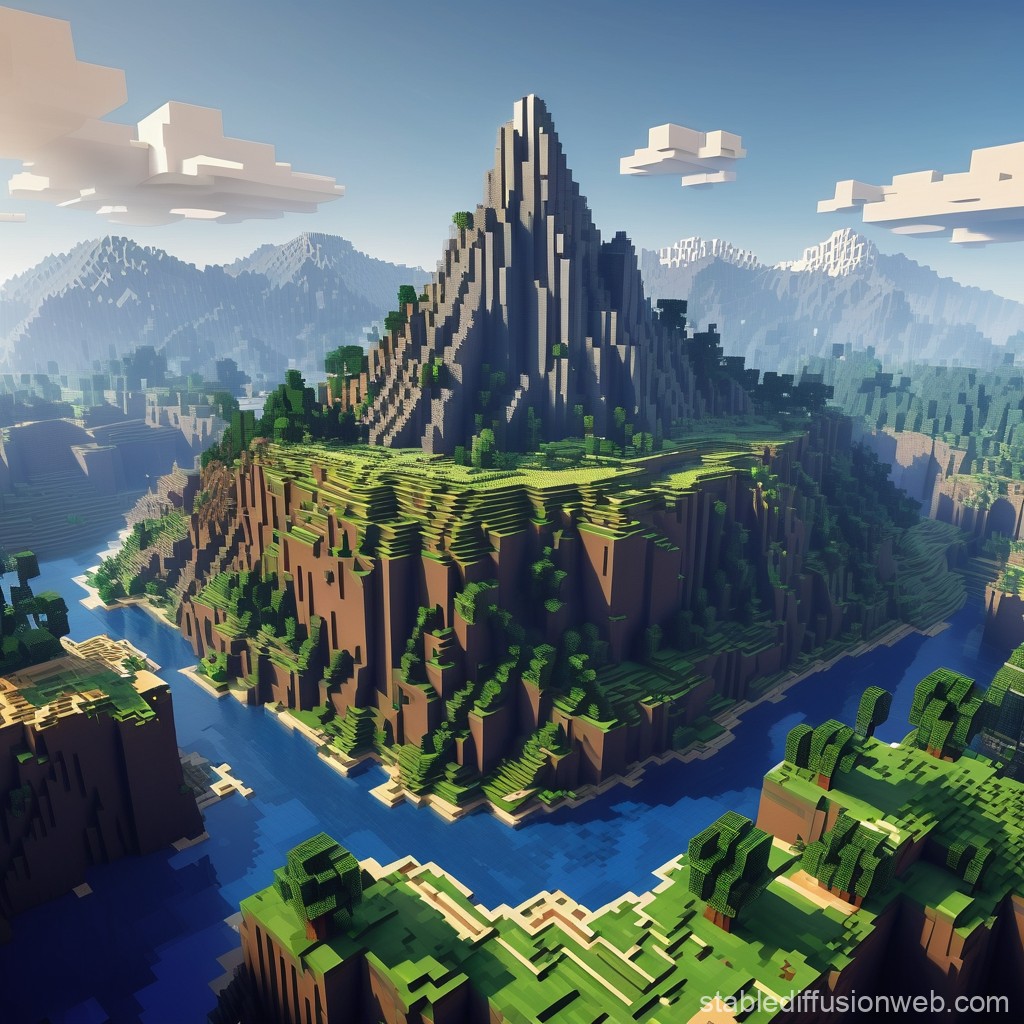 🔥 Free Download Minecraft Landscape Wallpaper With Mountains And Trees ...