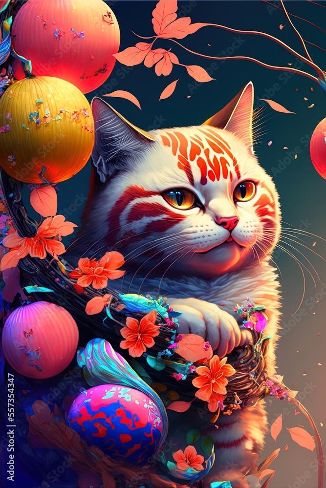 [24+] New Year Cats Wallpapers | WallpaperSafari