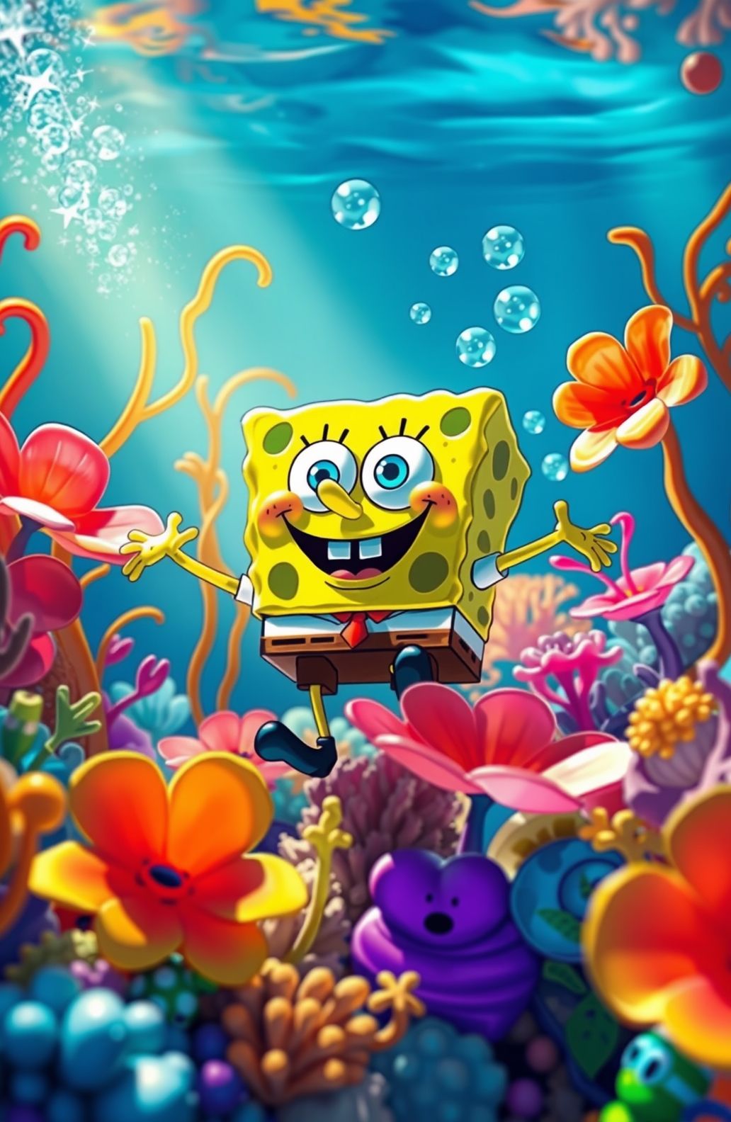 🔥 Free Download Spongebob Flower Background by @cheyennec16 ...