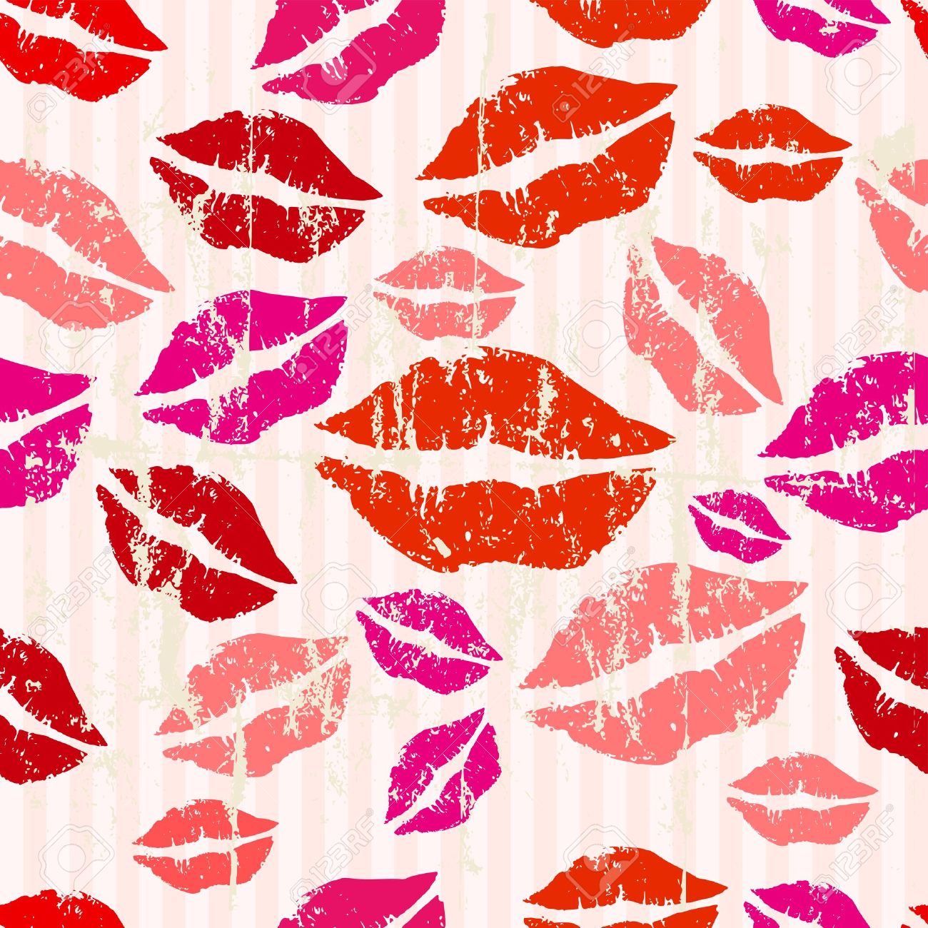 Free download Pink kisses seamless pattern background Royalty Free ...