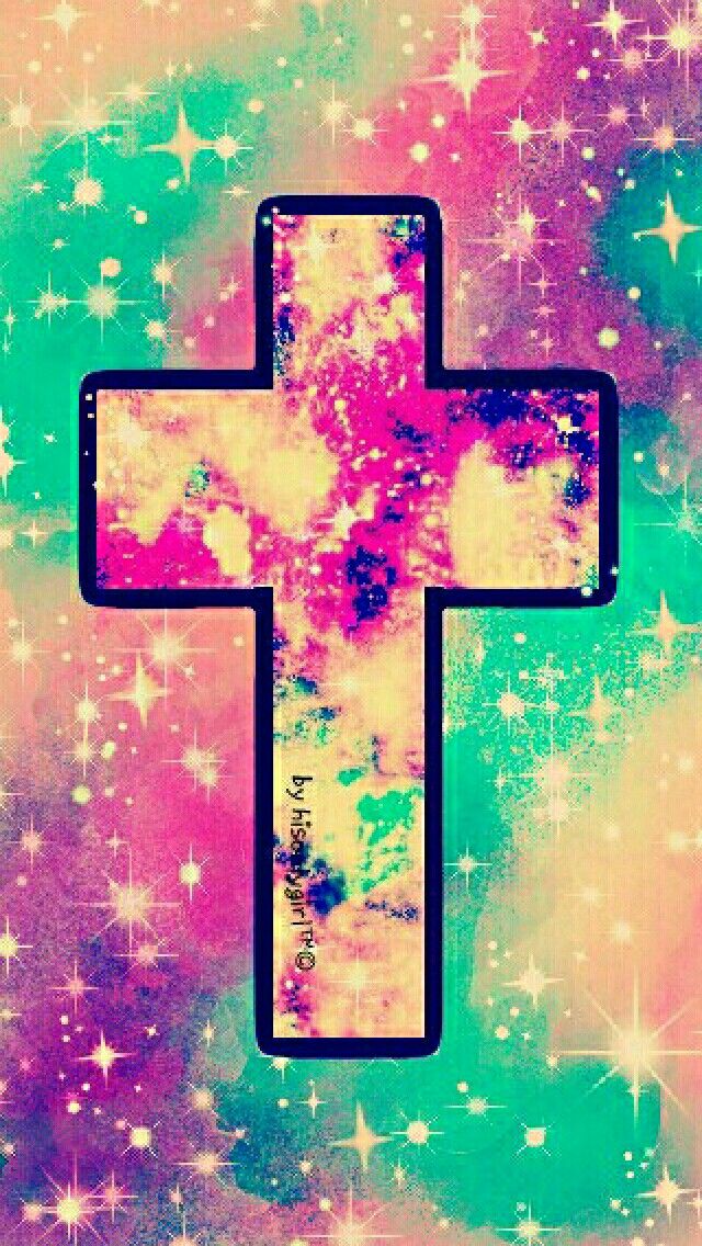🔥 Free Download Vintage Sparkle Cross Galaxy Wallpaper I Created For ...