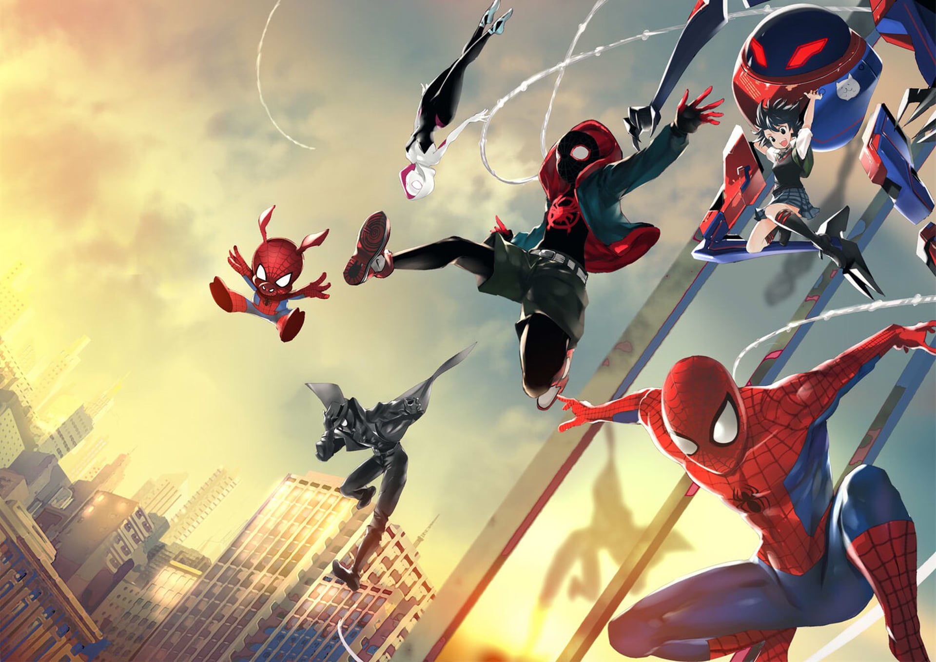 🔥 Free Download Spider Verse Cartoon Art Wallpaper Hd Superheroes 4k by ...
