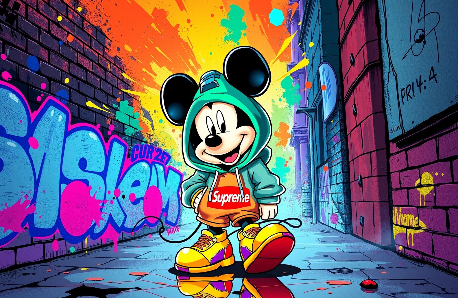 🔥 Free Download Supreme Mickey Mouse Wallpaper by @phensley14 ...