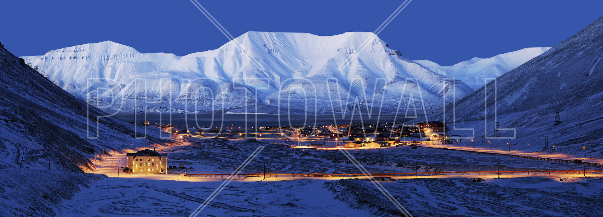 🔥 Free Download Longyearbyen By Night Svalbard Iii Decorate With A Wall ...