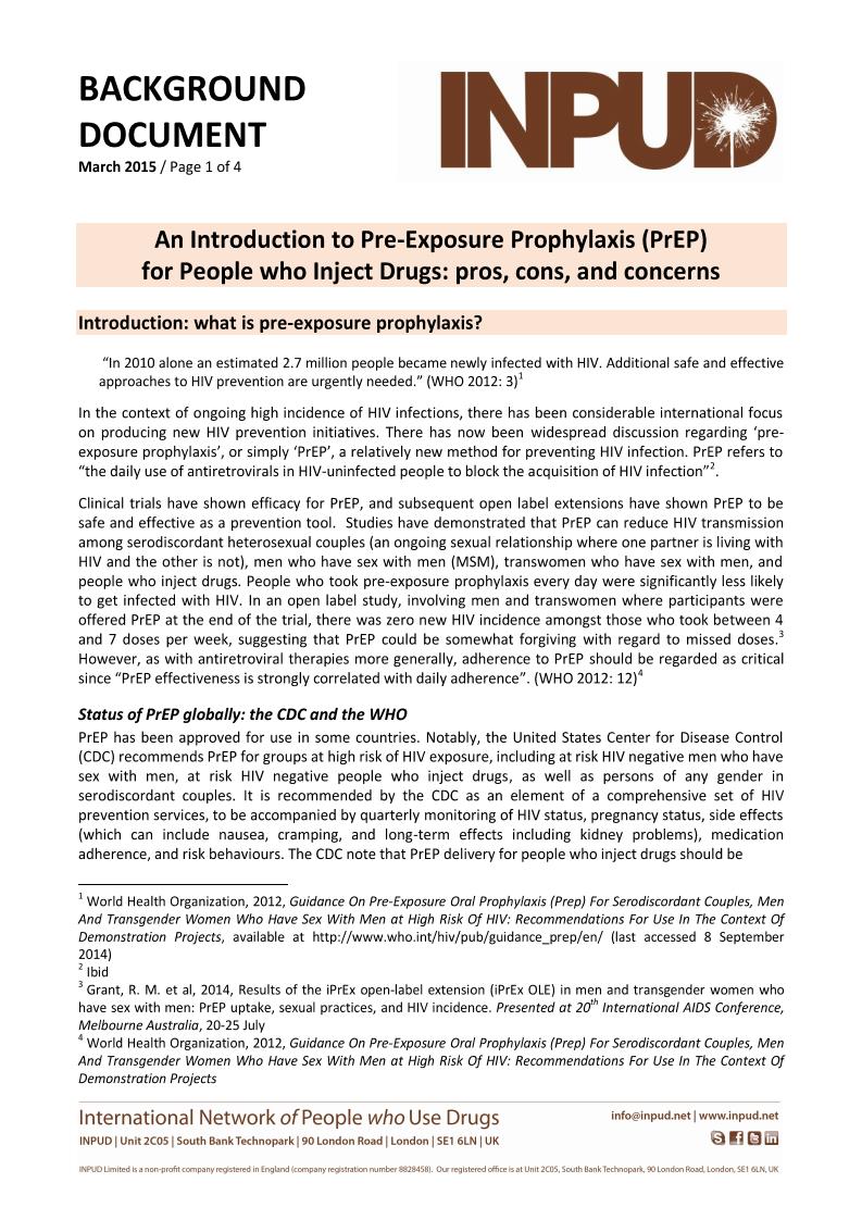 🔥 Free Download Background Document An Introduction To Pre Exposure ...