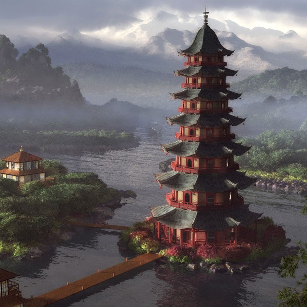 🔥 Free Download Chinese Great Pagoda Ipad Background Jpg by @fredgibbs ...