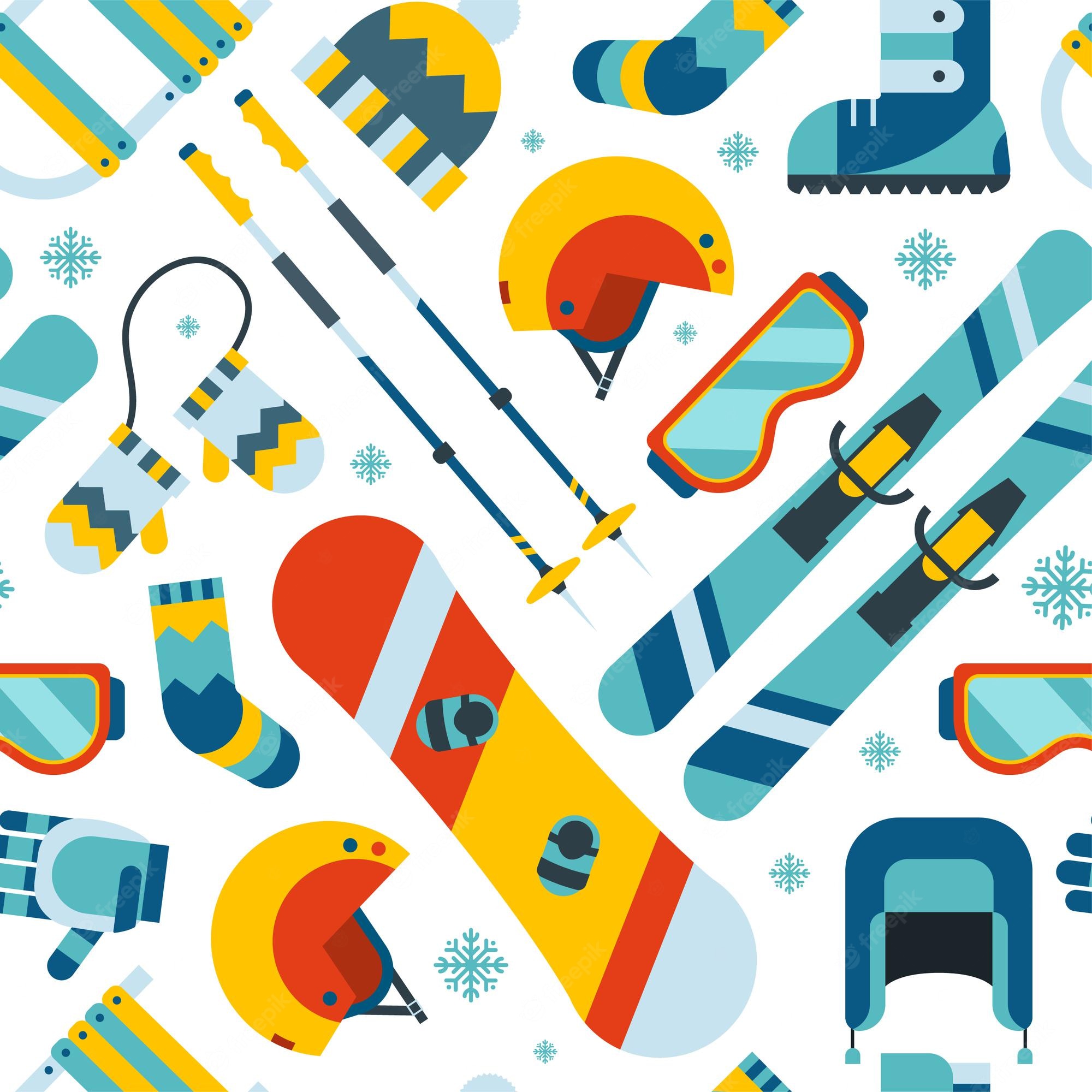 Free download Premium Vector Winter activity seamless pattern winter ...