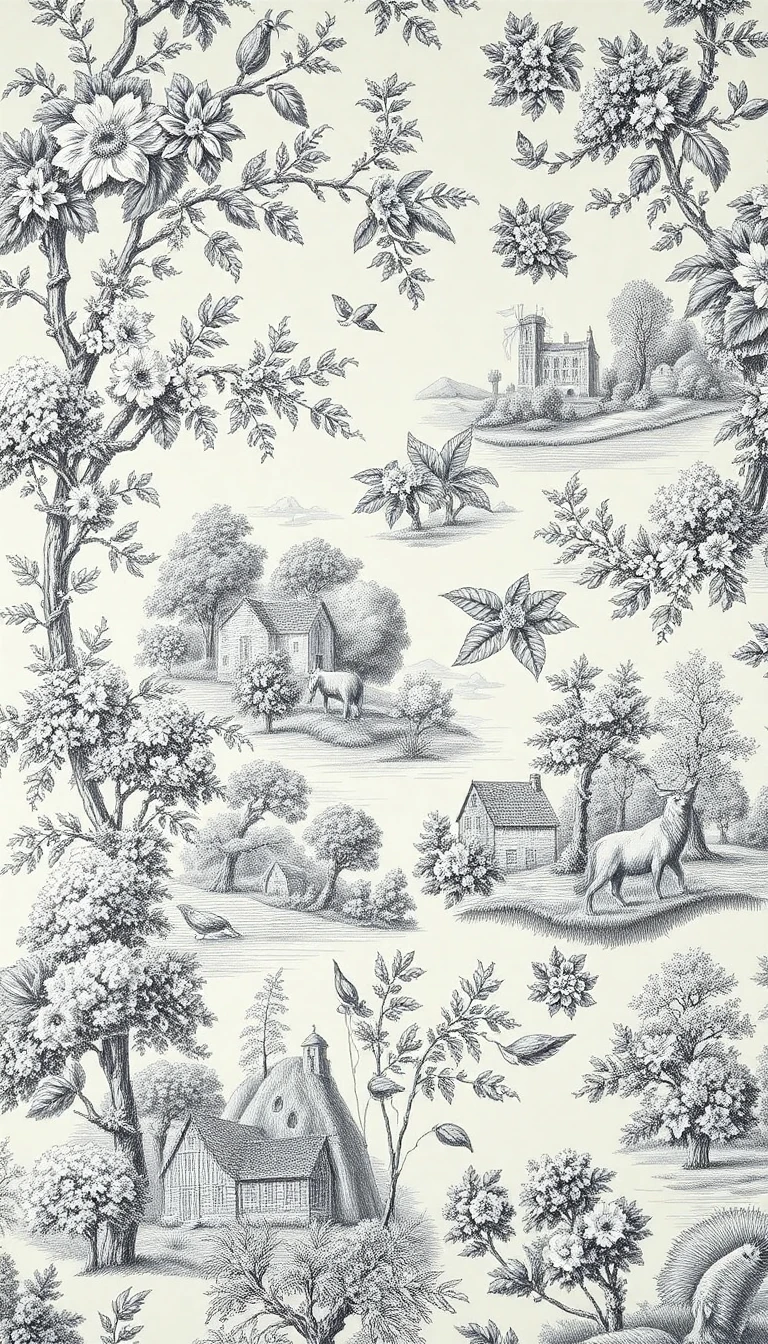 🔥 [40+] Black & White Toile Wallpapers | WallpaperSafari