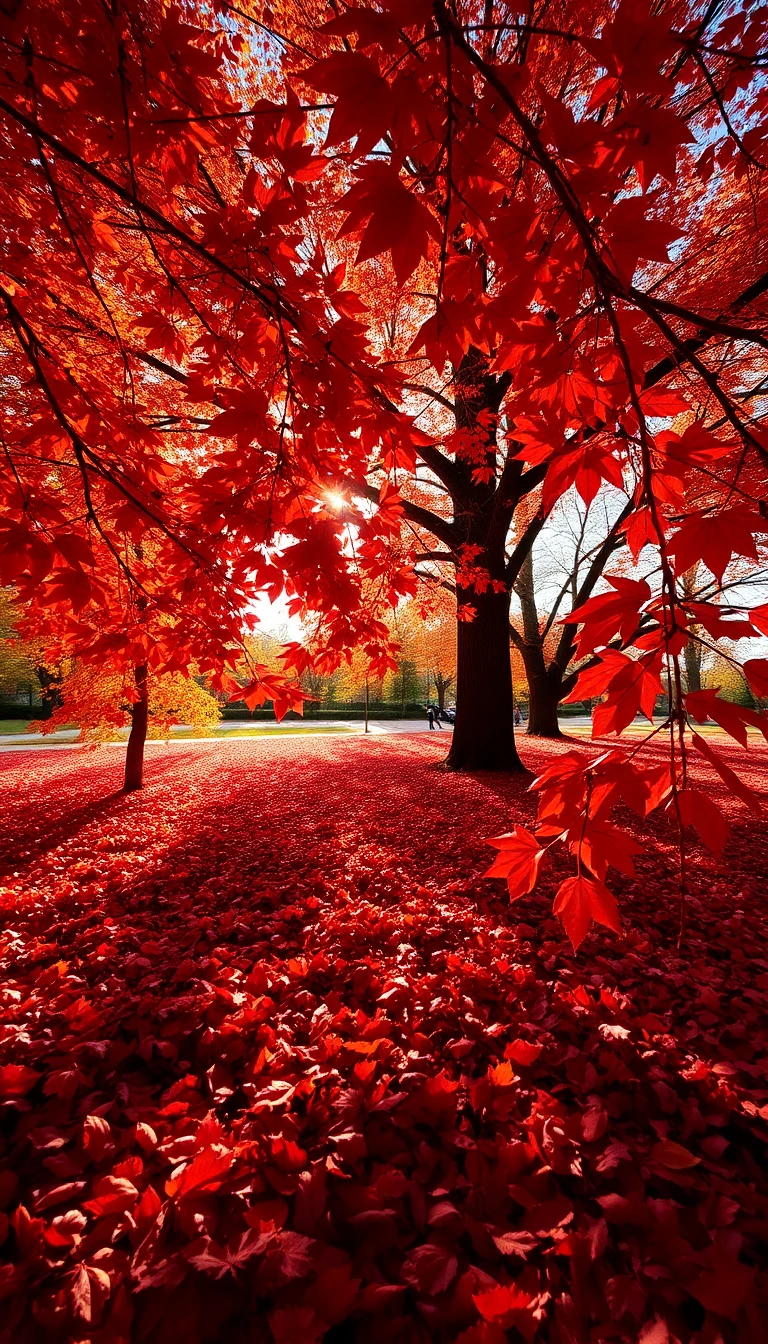 🔥 Free Download Wallpaper Autumn Leaves Background Colorful Red by ...