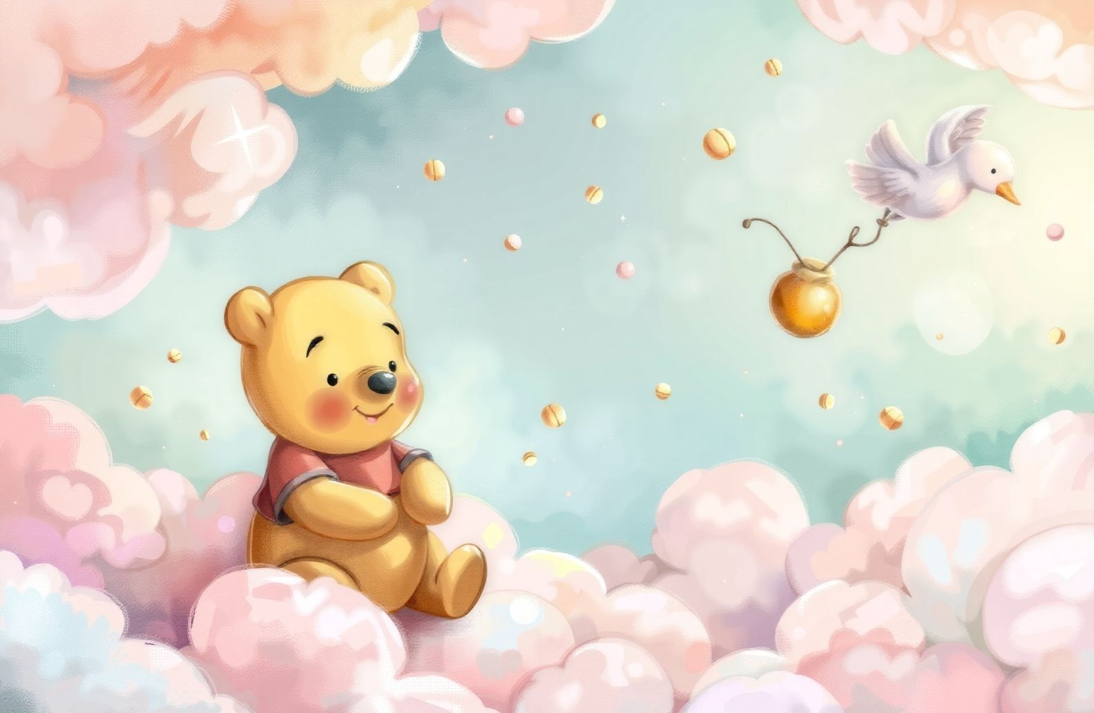 Cute Baby Winnie The Pooh Wallpaper