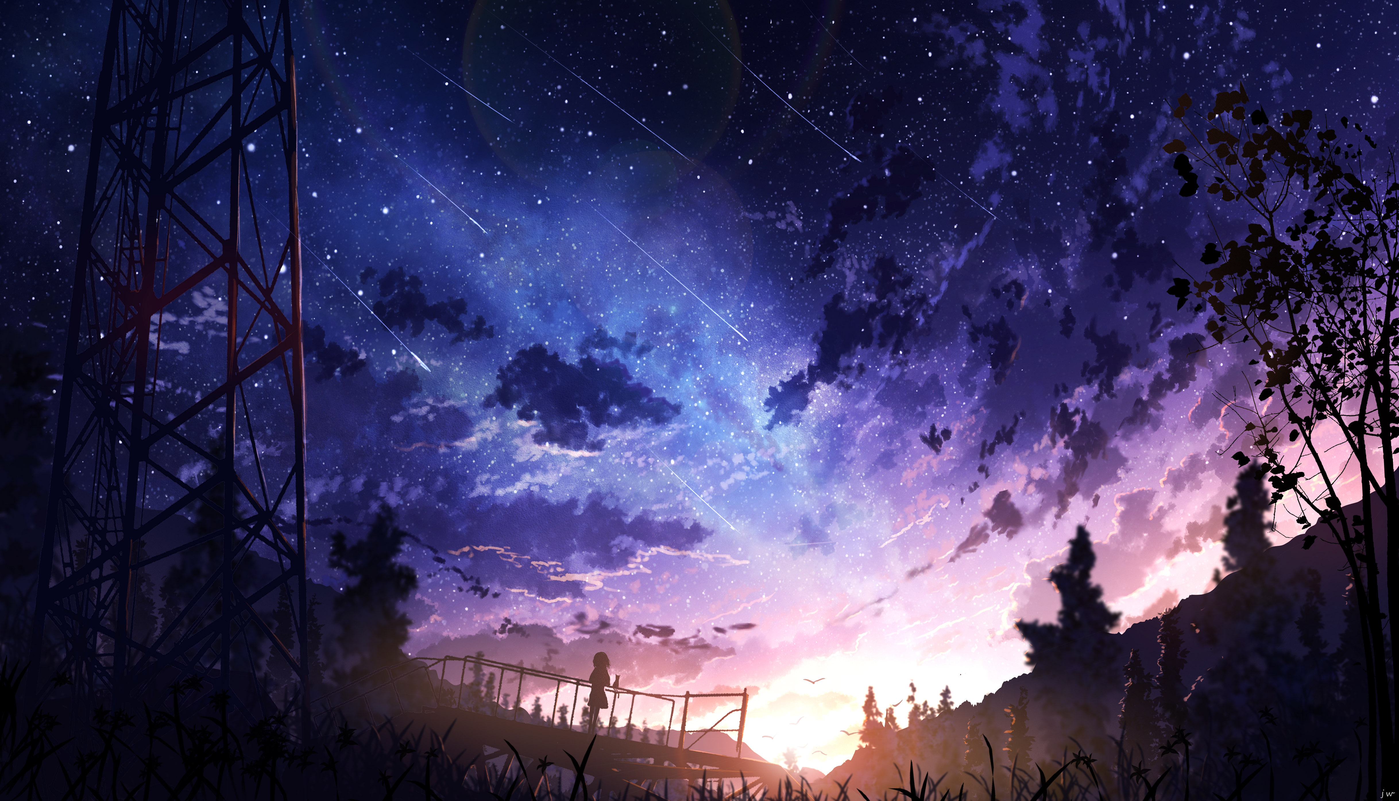 🔥 Free Download Sky Anime Hd Swiss Night Wallpaper by @cherylj46 ...
