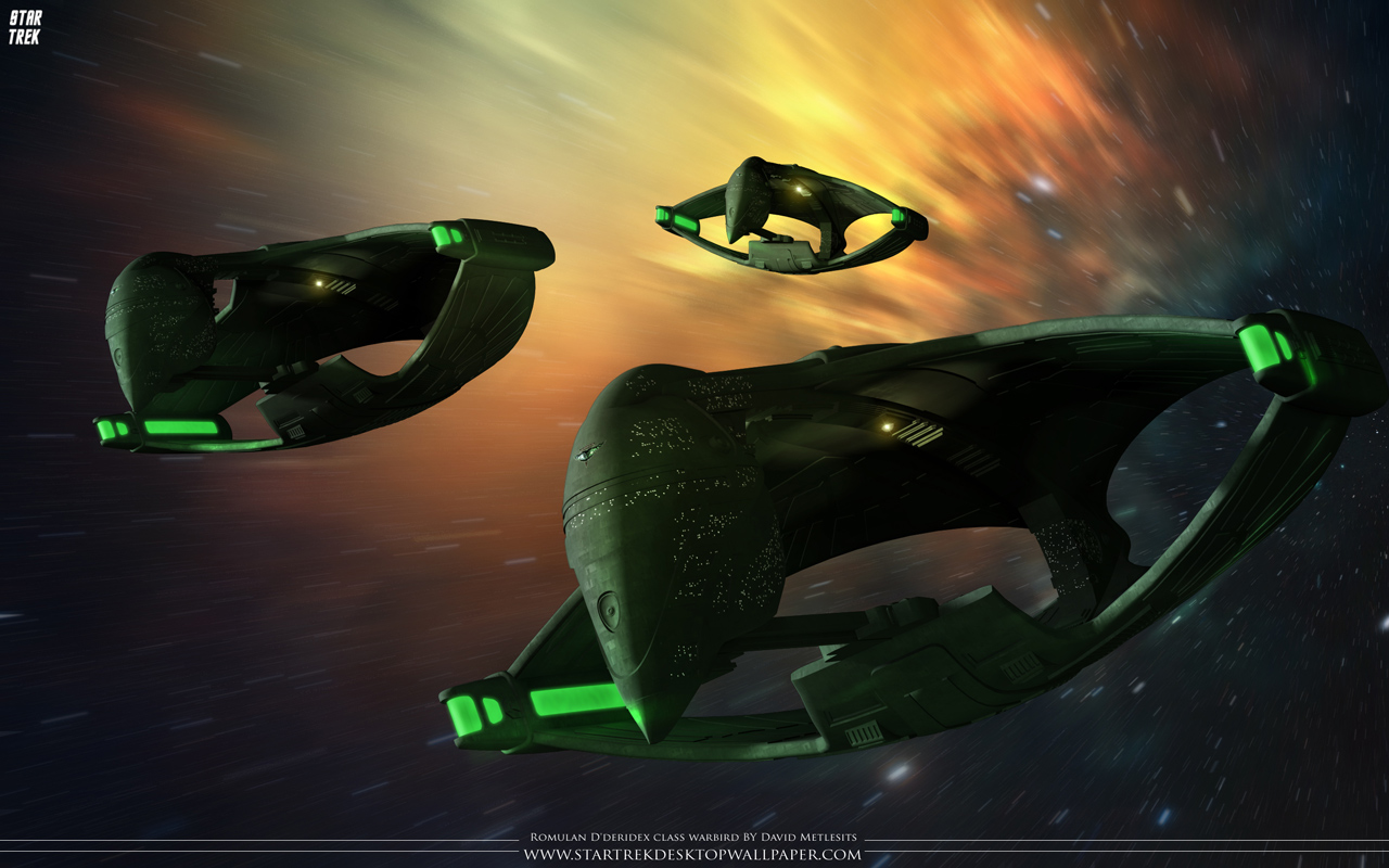 🔥 Free Download Star Trek D Deridex Class Warbirds At High Warp by ...