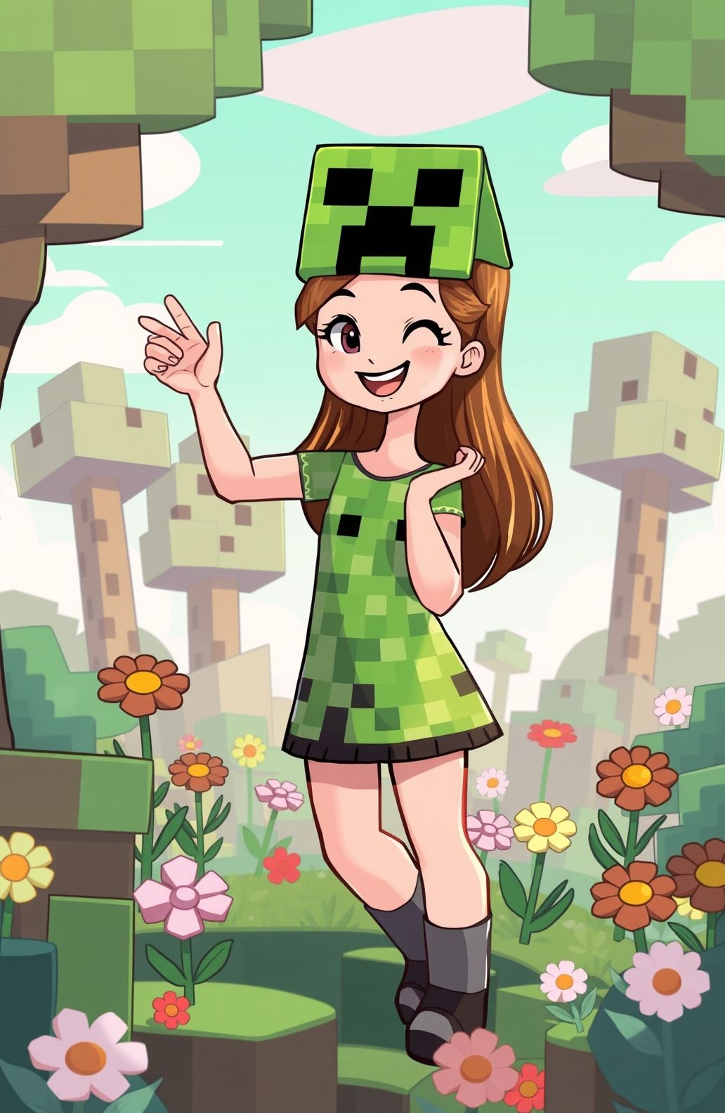 🔥 Free Download Minecraft Creeper Girl Wallpaper by @jonathans55 ...