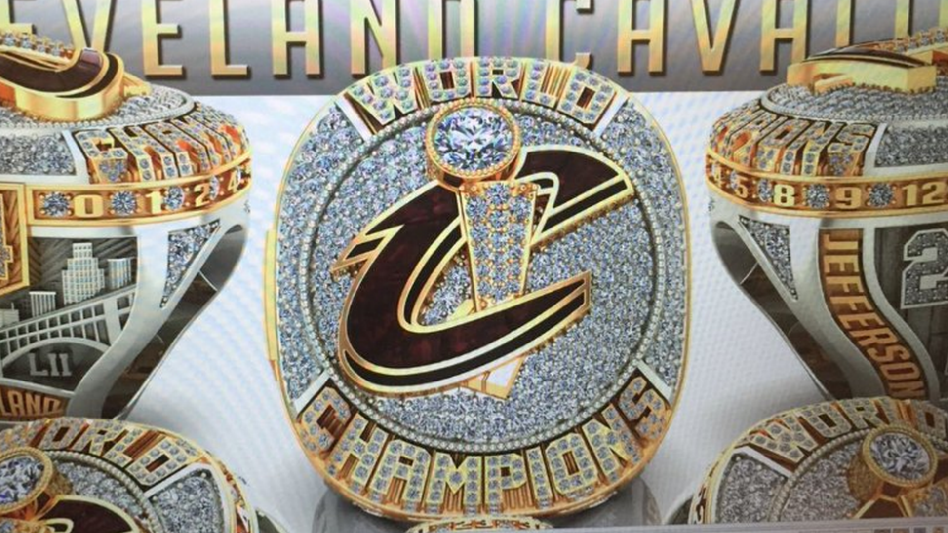 🔥 Free Download Take A Look At The Cavaliers Championship Rings Nba by ...