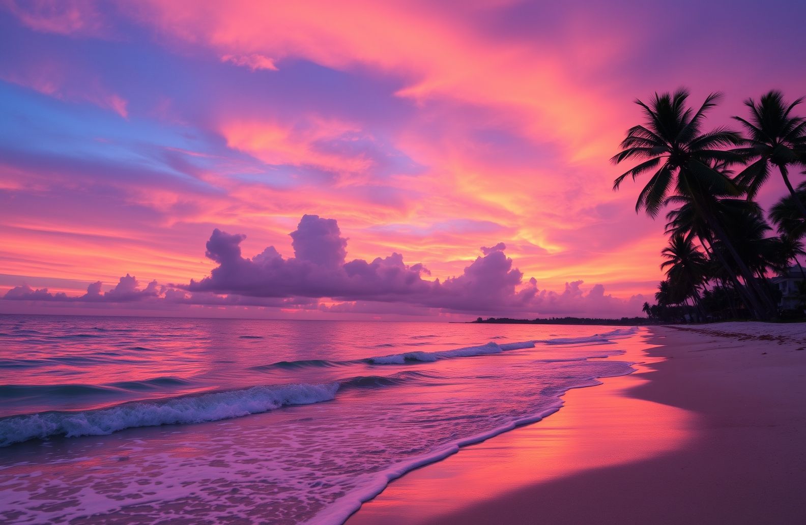 🔥 [50+] Pink Beach Sunset Wallpapers | WallpaperSafari