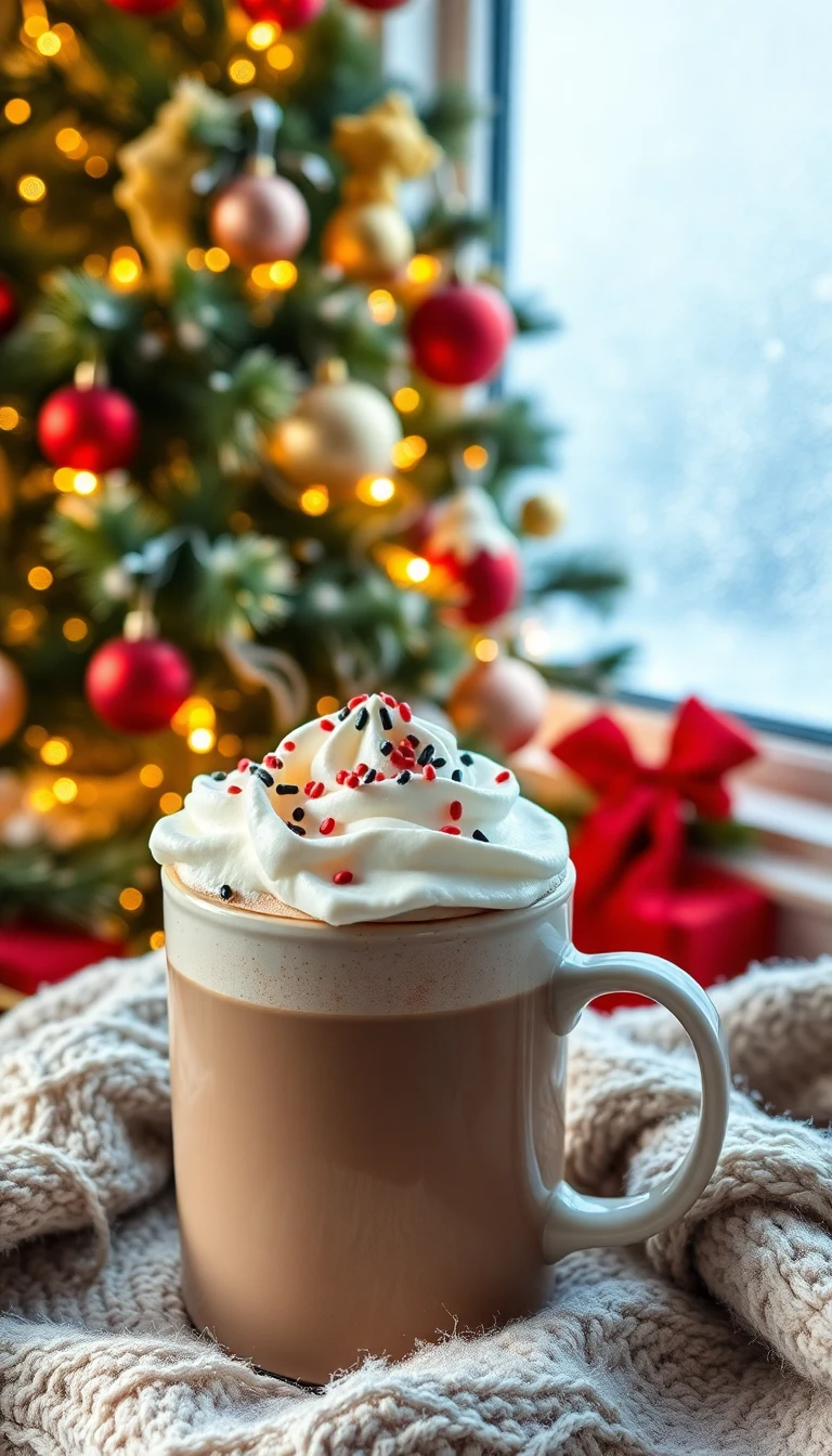 🔥 Free Download Hot Chocolate With A Christmas Tree Wallpaper by ...