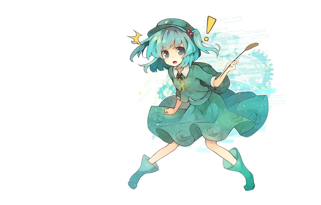 🔥 Free Download Wallpaper Boots Key White Background Cap Blue Hair Art ...